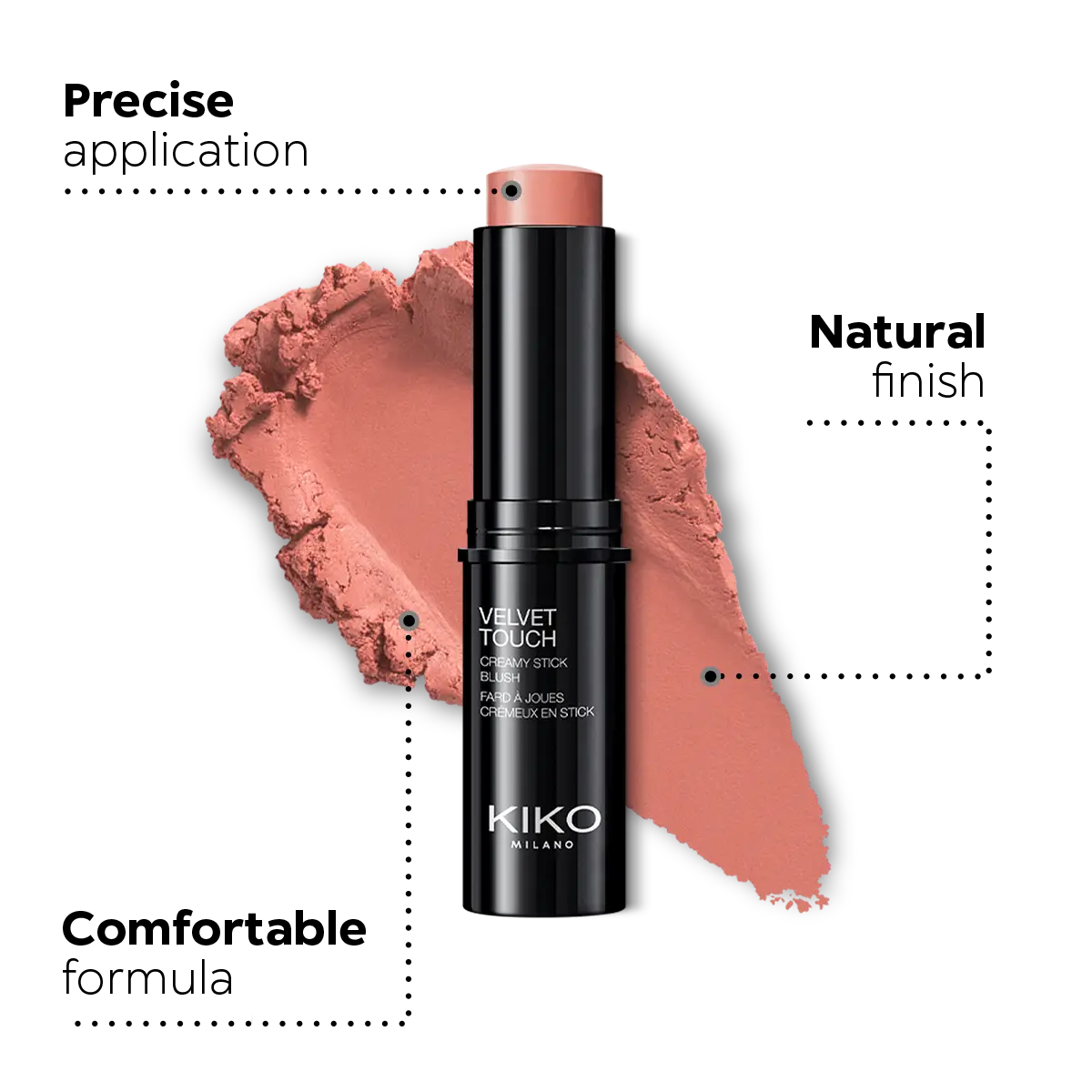 Velvet Touch Creamy Stick Blush-01 Golden Sand - KIKO